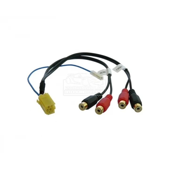 Mini ISO - RCA Aranyozott erősítő adapter kábel | Audioshop.hu